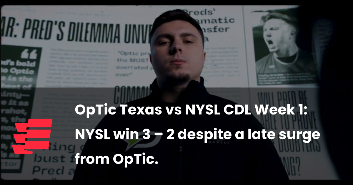 OpTic Texas vs NYSL CDL Week 1: NYSL win 3 – 2 despite a late surge ...